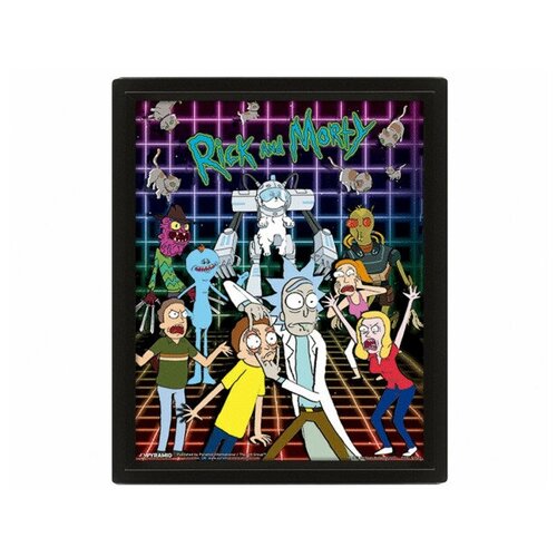 Постер Pyramid 3D Lenticular Poster Rick and Morty: (Characters Grid)