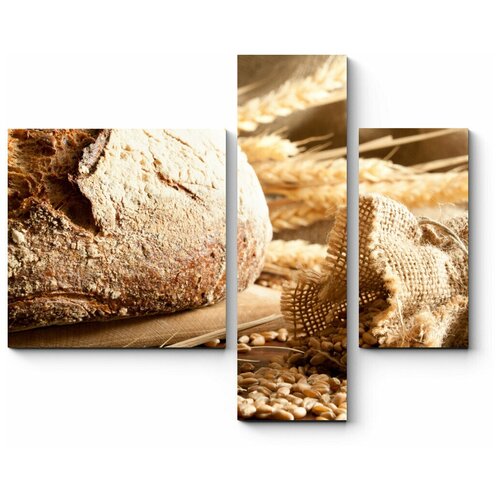 Модульная картина Горячий ароматный хлеб 130x107