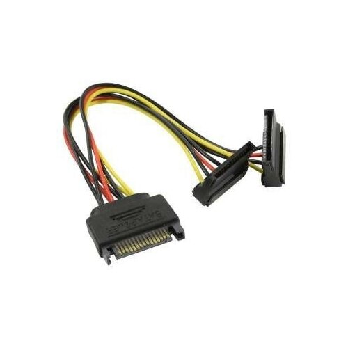 ORIENT C574, Переходник питания SATA 15pin (M) -> 2 x SATA 15pin (F), угловые разъемы