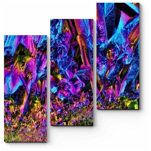 Модульная картина Уникальные цвета кристаллов 130x139