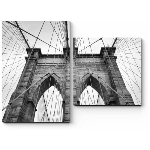 Модульная картина Строгость цвета, Бруклинский мост 140x105
