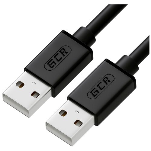 Кабель GCR USB 2.0 am - USB 2.0 am (GCR-AM2), 0.3 м, 1 шт., черный
