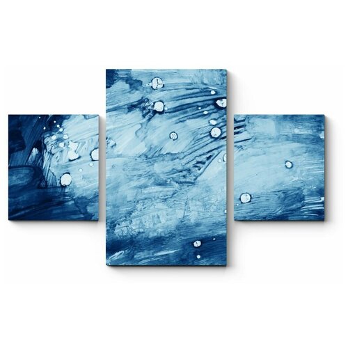 Модульная картина Брызги синей краски 80x52
