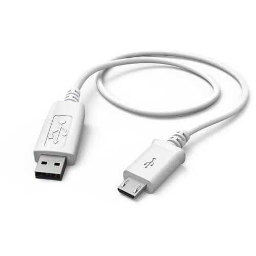 Кабель HAMA USB - microUSB (00178326), 1 м, 1 шт., белый
