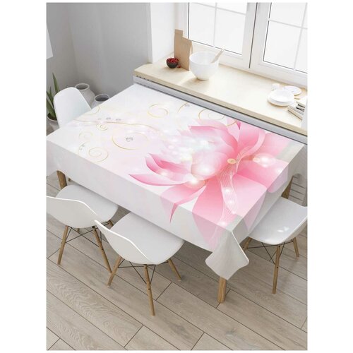 Скатерть прямоугольная JoyArty на кухонный стол "Магический цветок" из оксфорда, 180x145 см