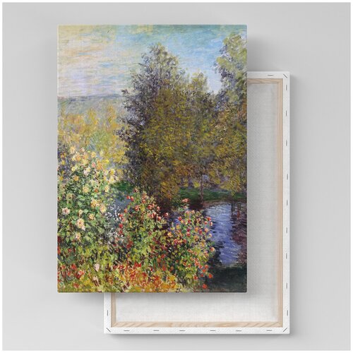 Картина на холсте с подрамником / Monet Claude / Клод Моне - Уголок сада в Монжероне