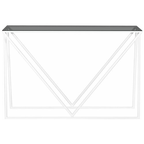 Консоль Akur Madrid 1200 (каркас белый, тонированное стекло) 1200х875х280мм