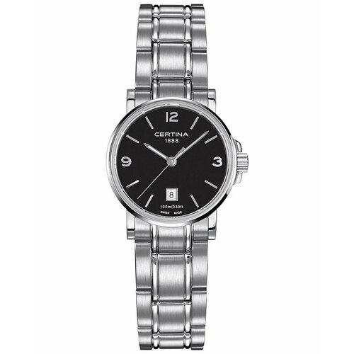 Наручные часы Certina DS Caimano, черный, серебряный