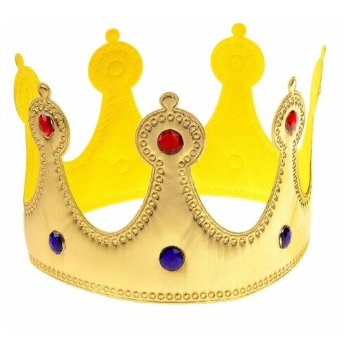 Корона "Королева", со стразами, цвет золотой