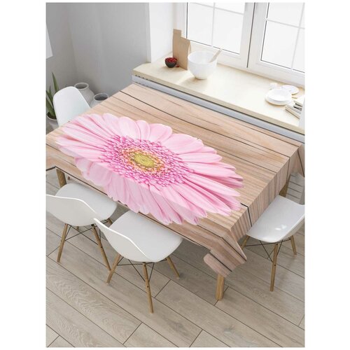 Скатерть прямоугольная JoyArty на кухонный стол "Цветок радости" из оксфорда, 180x145 см