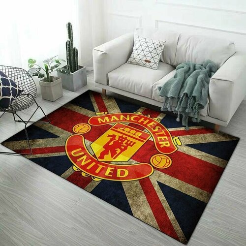 Прикроватный футбольный коврик " Манчестер Юнайтед "; 90х60; Подарок футболисту; Подарок на 23 февраля; manchester united