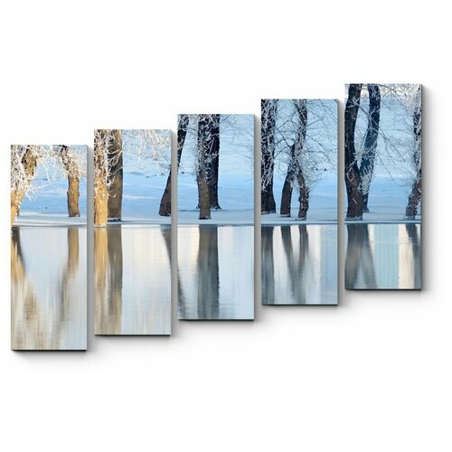 Модульная картина Зимний пейзаж 90x63