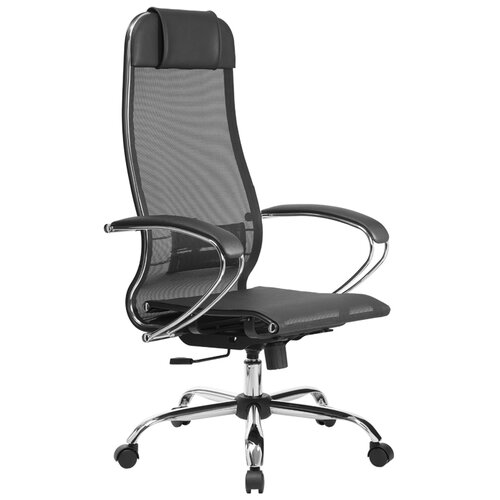 Компьютерное кресло METTA Комплект 4 Ch овальное сечение офисное, обивка: искусственная кожа/текстиль, цвет: черный