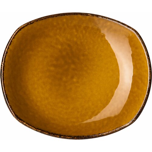 Тарелка Steelite Террамеса мастед мелкая овальная 150х130х20мм, фарфор, светло-коричневый