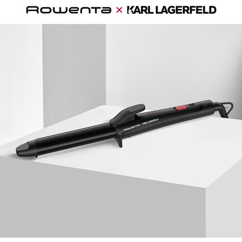 Щипцы для завивки волос 25 мм Rowenta x Karl Lagerfeld CF321LF0 с керамическим покрытием, черные