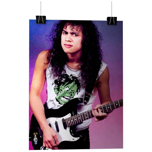 Эксклюзивный постер "Кит Хэмметт/Kirk Lee Hammett" Metallica 297х420 мм