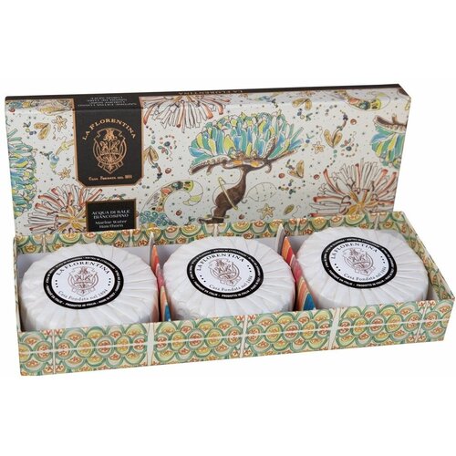 Подарочный набор мыла La Florentina "Морская вода и Кратегус", 3 шт. по 115 г