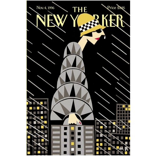 Постер / Плакат / Картина Обложки New Yorker - Важная дама 60x90 см в раме