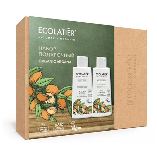 Подарочный набор для ухода за телом Ecolatier, Organic Argana Молочко + Гель для душа