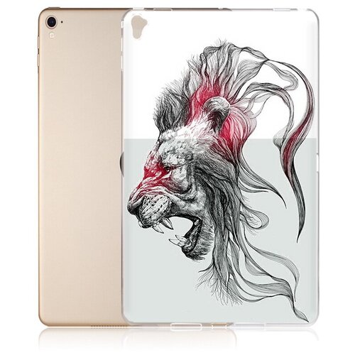 Чехол задняя-панель-накладка-бампер MyPads разъяренный лев для iPad Pro 2 10.5 A1701/A1709/iPad Air 3 (2019) противоударный