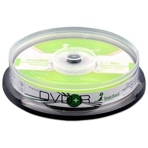 Диск SmartTrack DVD+R 4,7Gb 16x cake, упаковка 10 шт.