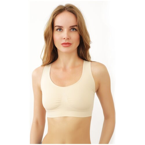 Бюстгальтер  Intimidea Bra Sport, размер 3-M/L, бежевый