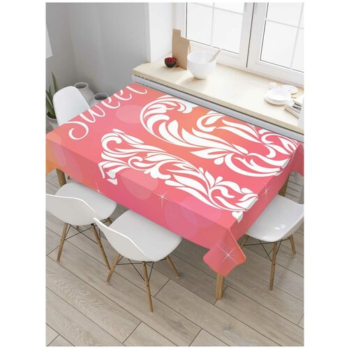 Скатерть прямоугольная JoyArty на кухонный стол "Сладкие цифровые узоры" из оксфорда, 120x145 см