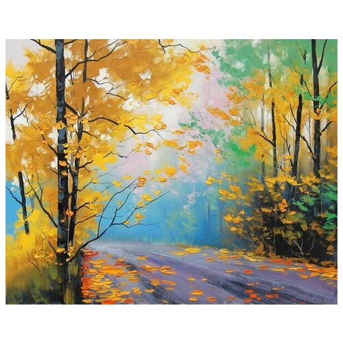 Постер на холсте Осенний пейзаж (Autumn landscape) №5 38см. x 30см.