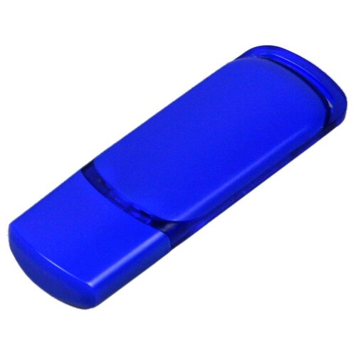 Пластиковая флешка для нанесения цветная (4 Гб / GB USB 2.0 Синий/Blue 013)