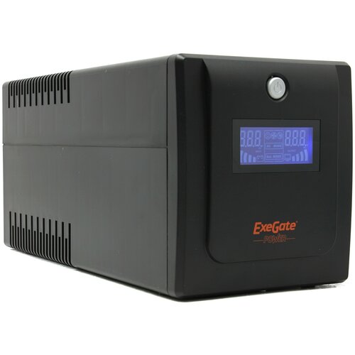 Exegate EP212519RUS ИБП Exegate Power Smart ULB-1000 LCD (1000VA, Black, 2 евророзетки+2 розетки IEC320, USB)