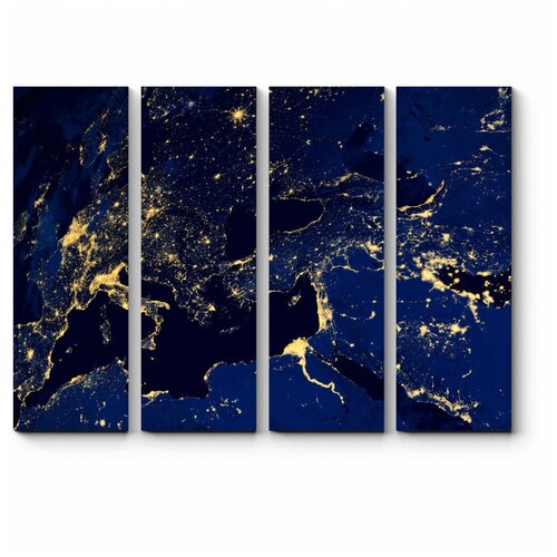 Модульная картина Земля из Космоса прекрасна 90x68