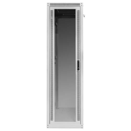 Телекоммуникационный серверный шкаф 19 дюймов напольный 37U 600х800 cерый дверь стекло, Alvm-b37.08g