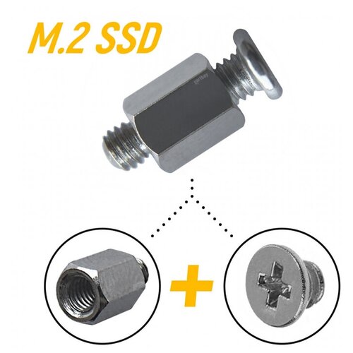 Стойка и винт крепления M.2 SSD для MSI B450M BAZOOKA MAX WIFI (1 Комплект)