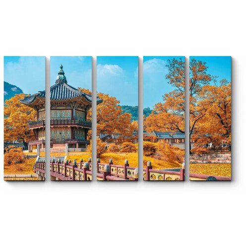 Модульная картина Осень в Корее, Сеул 180x108