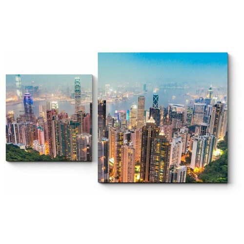 Модульная картина Панорама Гонконга 130x78