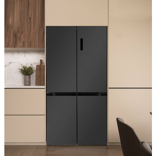 Отдельностоящий двухкамерный холодильник LEX LCD505MGID, серый