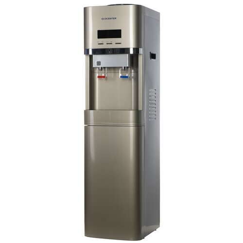Кулер (диспенсер) ECOCENTER S-F90PF с холодильником , серо-бежевый металлик