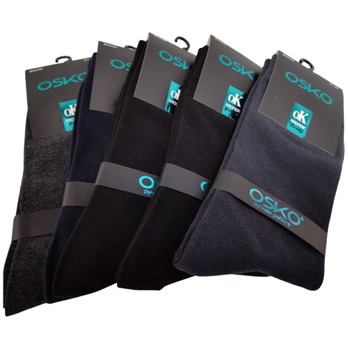 Носки OSKO, 3 пары, размер 41-47, серый, синий, черный