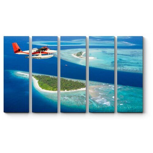 Модульная картина Летающий над Мальдивами90x54