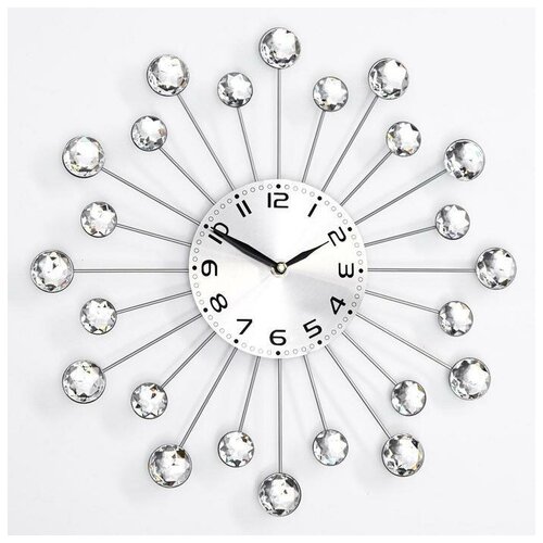 Часы настенные, серия: Ажур, Лучики, плавный ход, d-35 см, циферблат 13 см