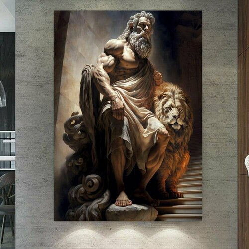 Картина на холсте Античная скульптура Давид граффити арт Боги_30_30х45