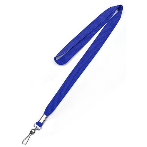Ланьярд Badgestock - тканевая лента для бейджа с карабином 16 мм под печать, синий/Держатель для пропуска/лента для школьного бейджика