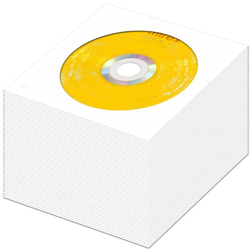 Диск Mirex DVD-R 4,7Gb 16x в бумажном конверте с окном, 50 шт.