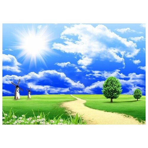 Постер на холсте Солнечный день (Sunny Day) №2 42см. x 30см.