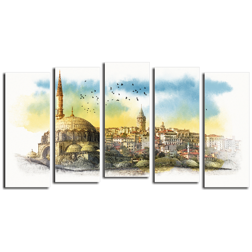 Модульная картина Утро в Стамбуле 191х98 см