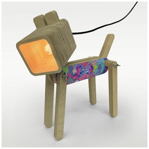 Настольная лампа светильник "Собака" модель узор - 1090