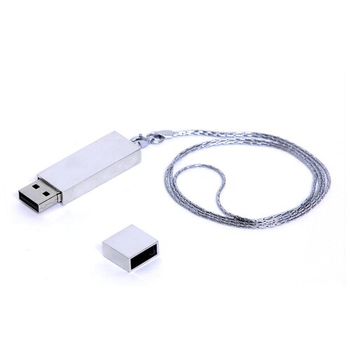 Флешка для нанесения логотипа в виде металлического слитка (32 Гб / GB USB 2.0 Серебро/Silver 201 Flash driveМодель 283 S)