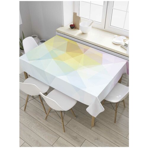 Скатерть прямоугольная JoyArty на кухонный стол "Цветная призма" из оксфорда, 120x145 см