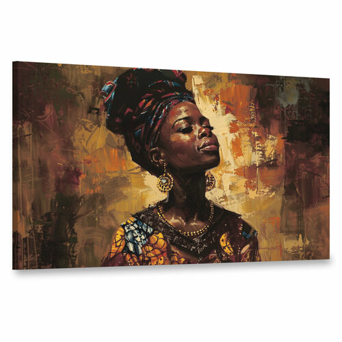Интерьерная картина 100х60 "Ритуал африканки"