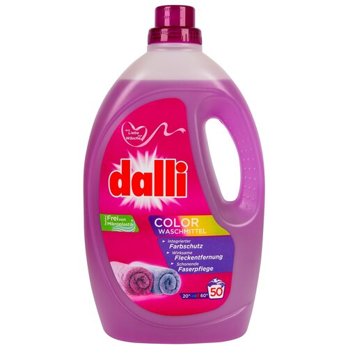 Гель для стирки Dalli Color, 2.75 кг, 2.75 л, универсальное, для белых и светлых тканей